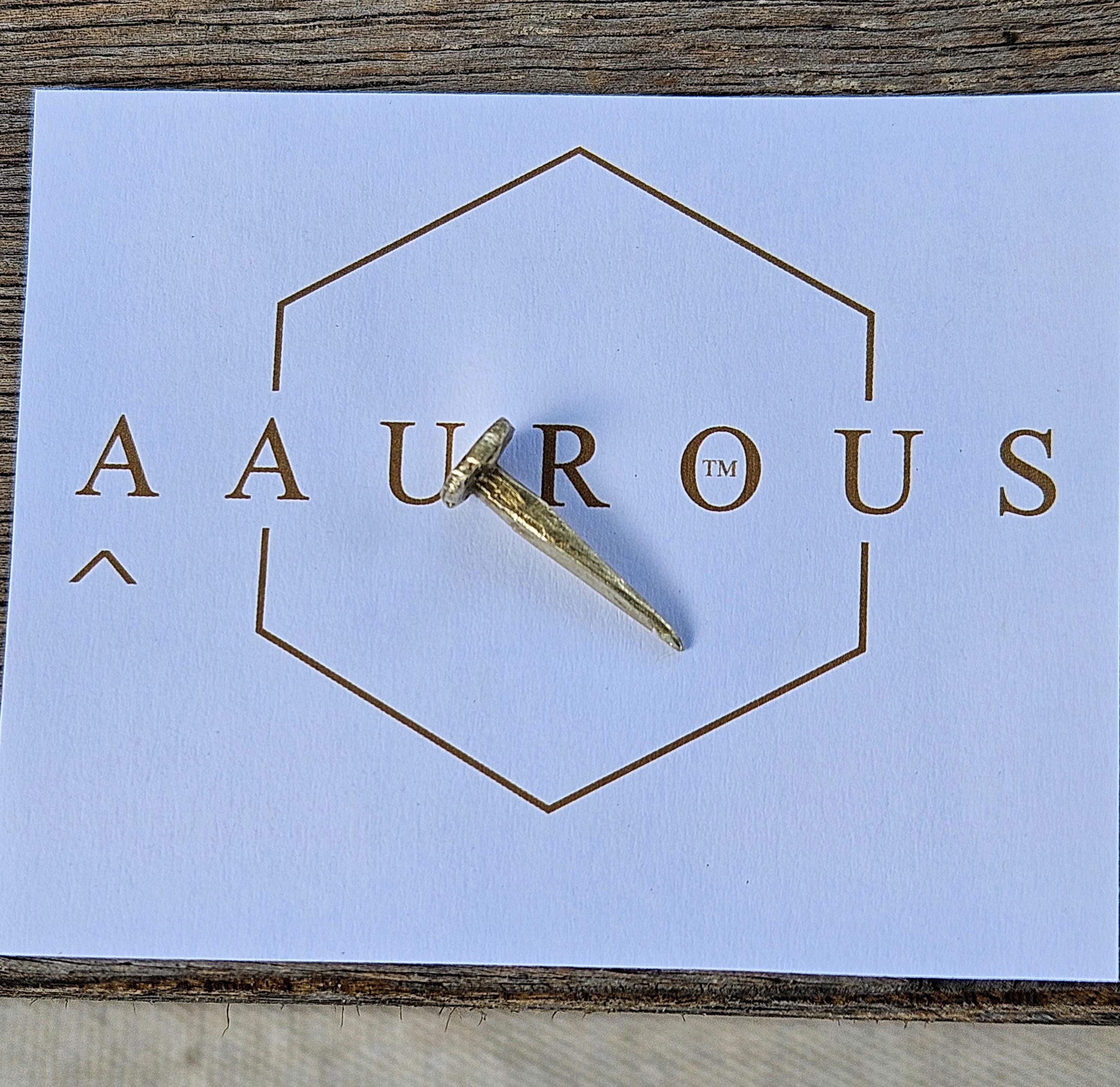Gold Tack - Gold Gift - Solid Gold Nail - Recycled Gold - Gold Art - Etsy