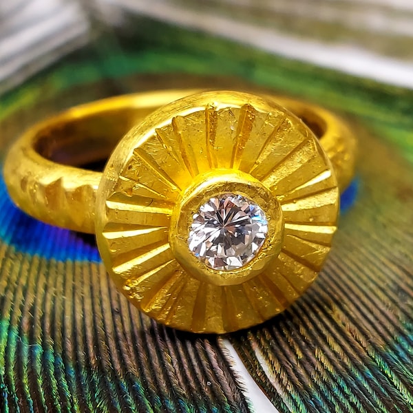 24k Gold Ring - Etsy
