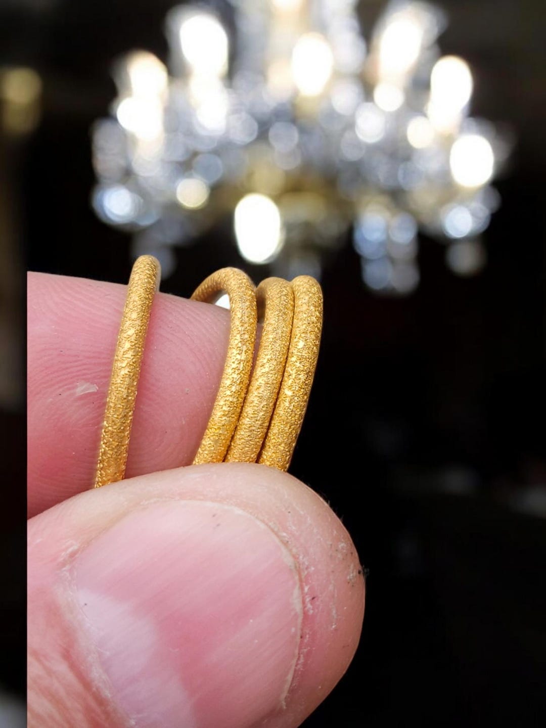 24k Gold Fabric Band - 24k Band - 24K Ring - Fabric Gold Ring - 24k ...