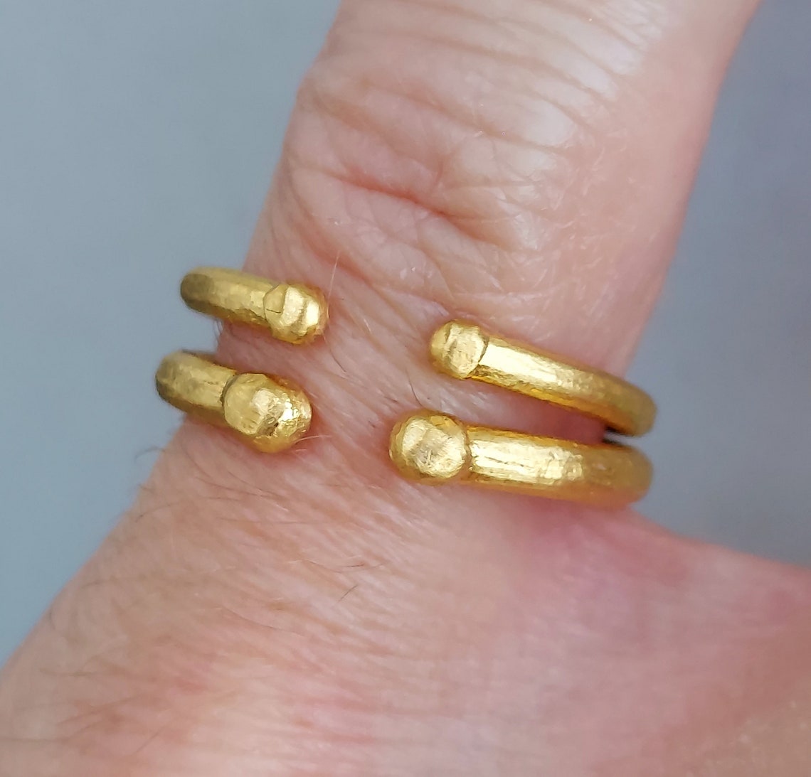 24k Gold Band 24k Adjustable Ring 24K Ring Recycled Gold - Etsy