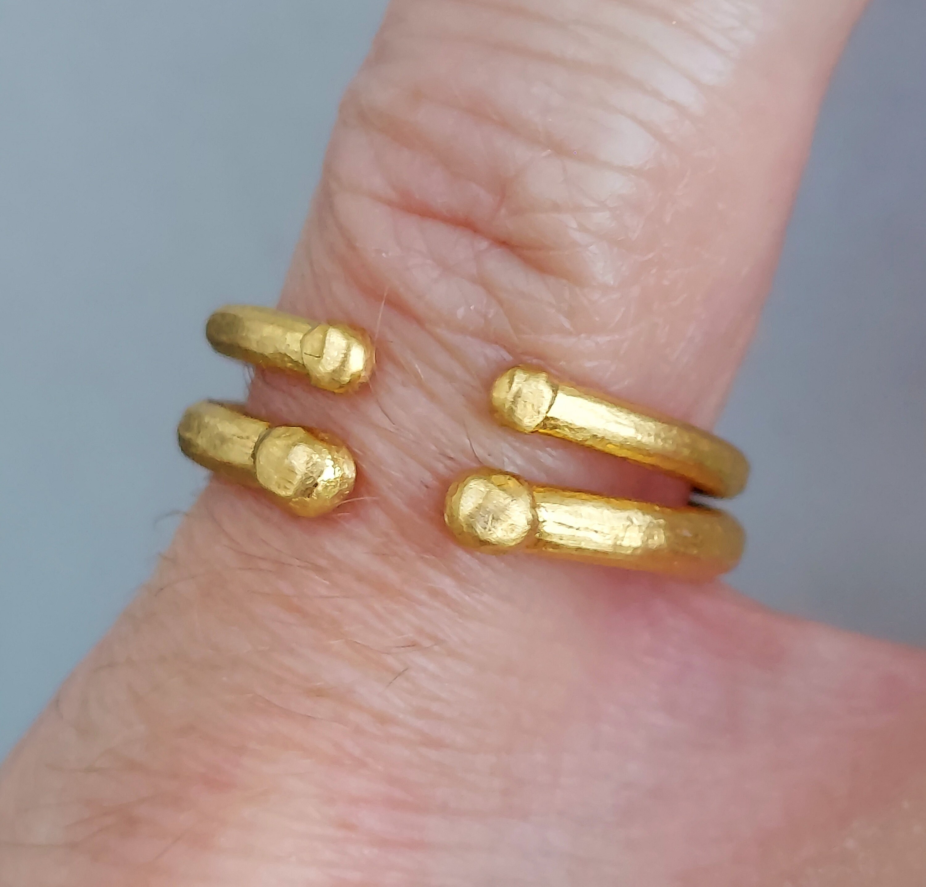 24k Gold Band 24k Adjustable Ring 24K Ring Recycled Gold | Etsy