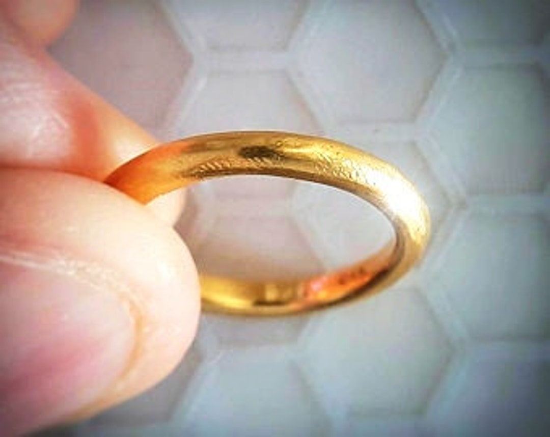 24k Gold Band - 24k Gold Wedding Band - Recycled Gold Ring - Handmade ...