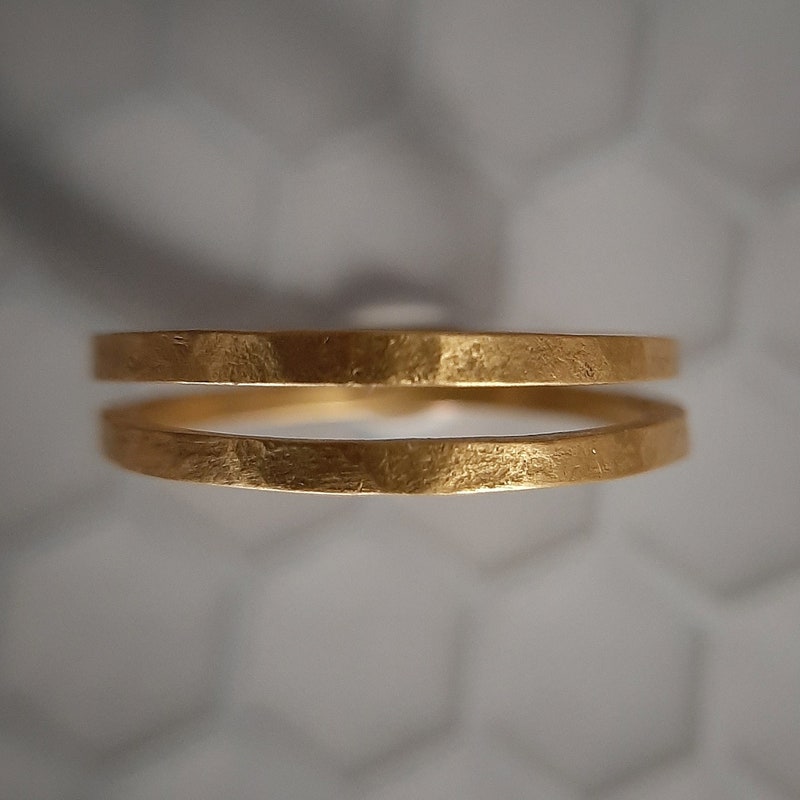 Rustic Gold Rings - Etsy