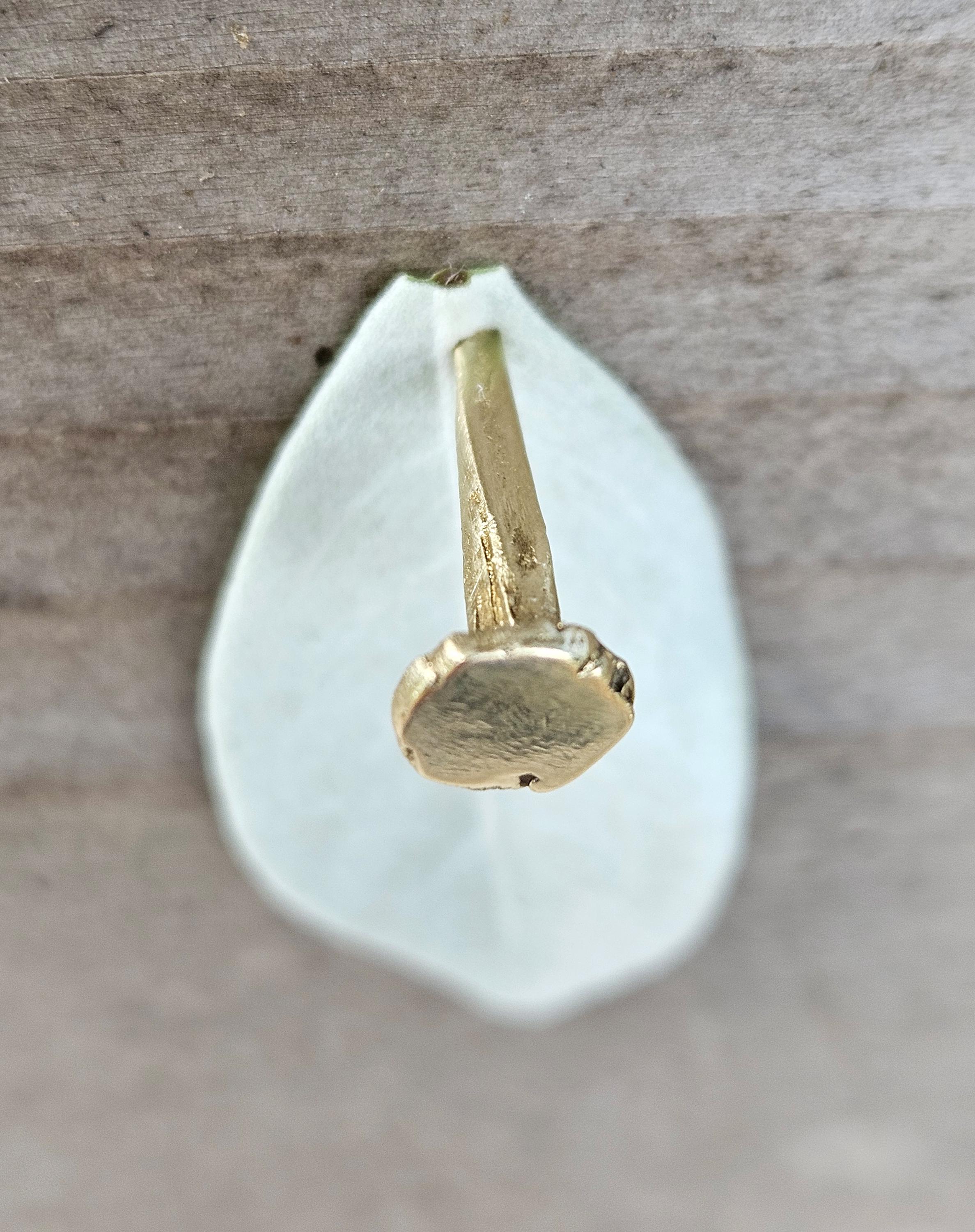 Gold Tack - Gold Gift - Solid Gold Nail - Recycled Gold - Gold Art - Etsy