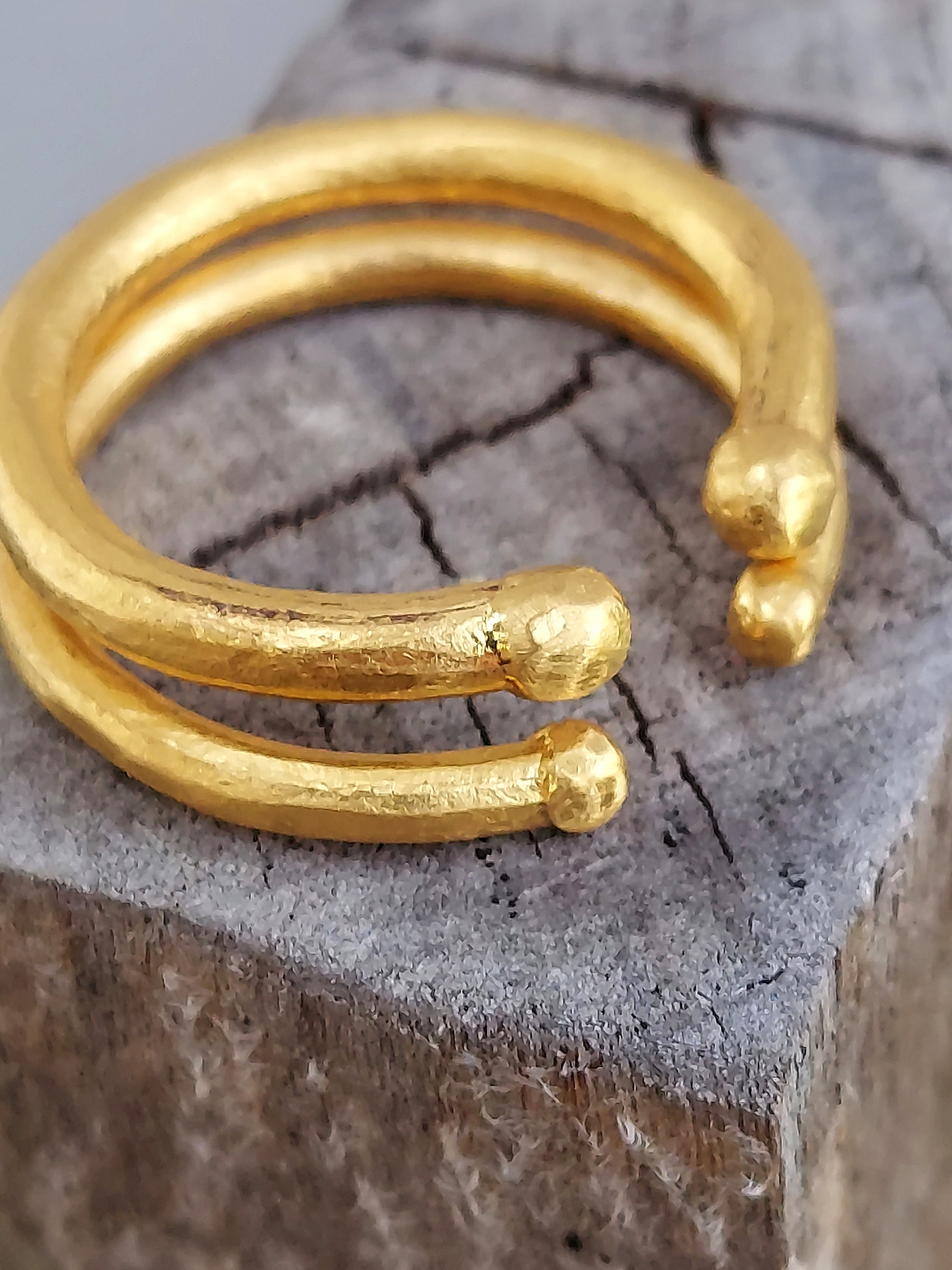 24k Gold Band 24k Adjustable Ring 24K Ring Recycled Gold | Etsy