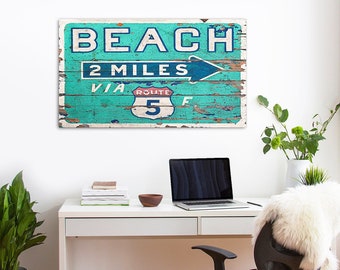 Beach Road Sign - Etsy