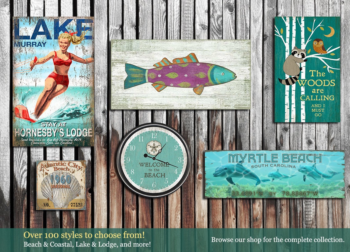 Custom Marlin Wall Art Personalized Beach House Sign | Etsy