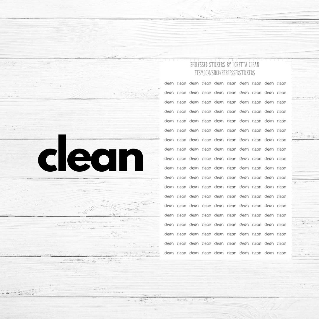 Clean Stickers Housework Sticker Chore Stickers Cleaning Reminder ...