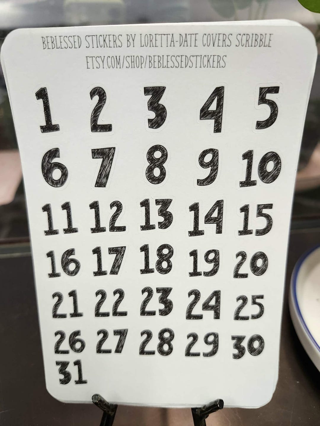 Scribble Handwritten Redate Sticker Journal Dates Calendar Planner - Etsy