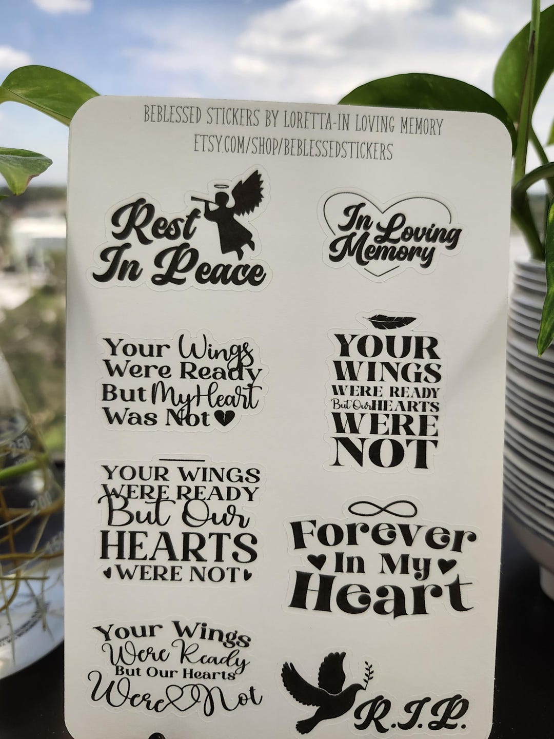 In Loving Memory Stickers: Grief & Sympathy Decals - Etsy