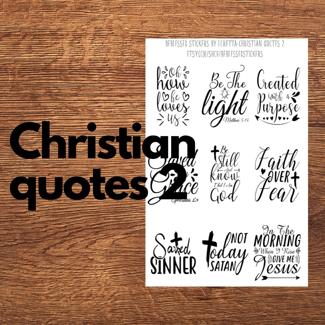 Christian Scripture Quotes Stickers Planner Stickers Sunday Stickers ...