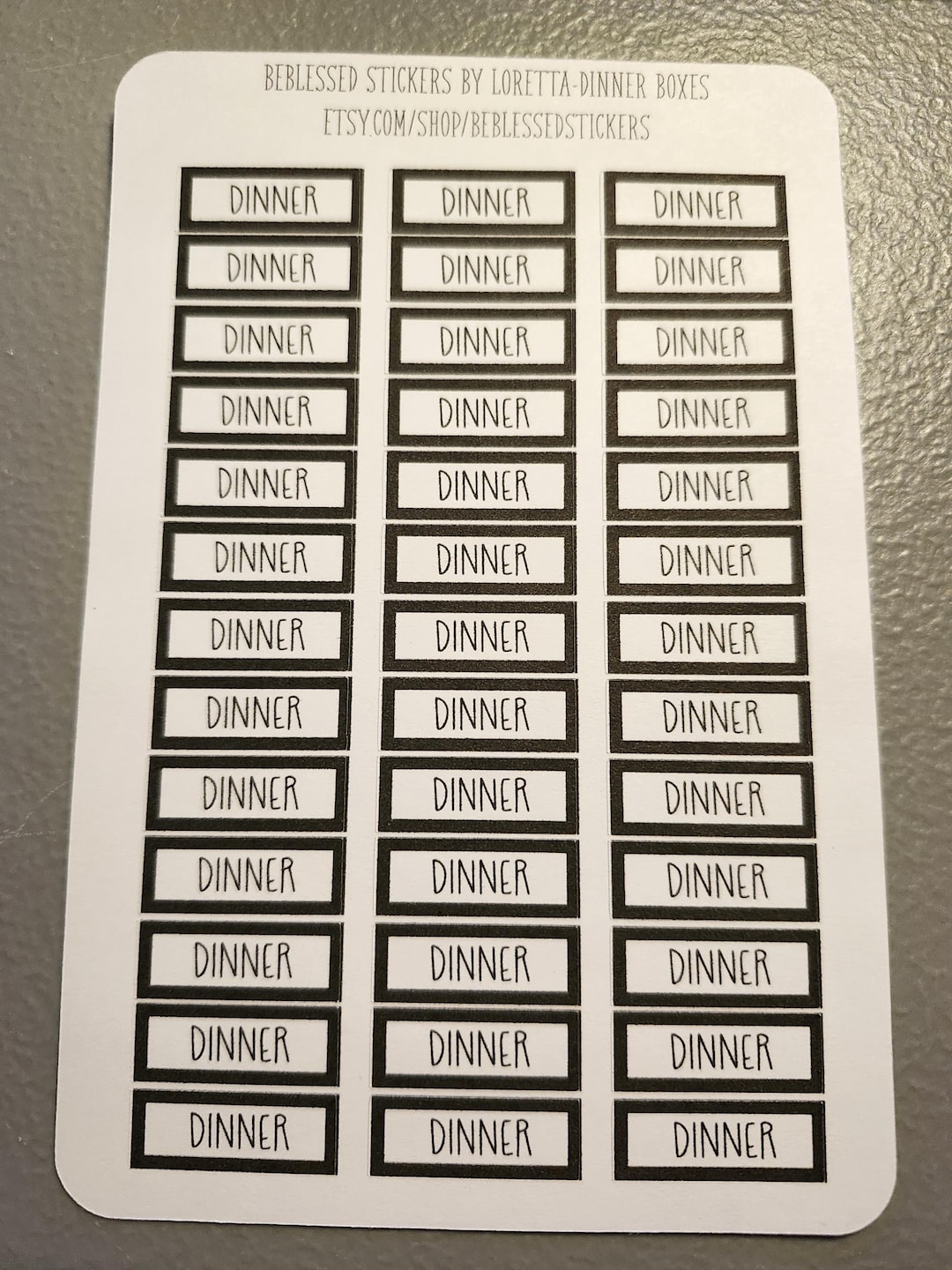 Dinner Boxes Planner Stickers: Meal Plan Tracker - Etsy