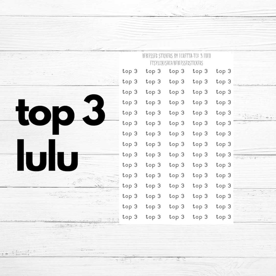 Top 3 Sticker to Do List Stickers Lulu Font Stickers Word Stickers Day ...