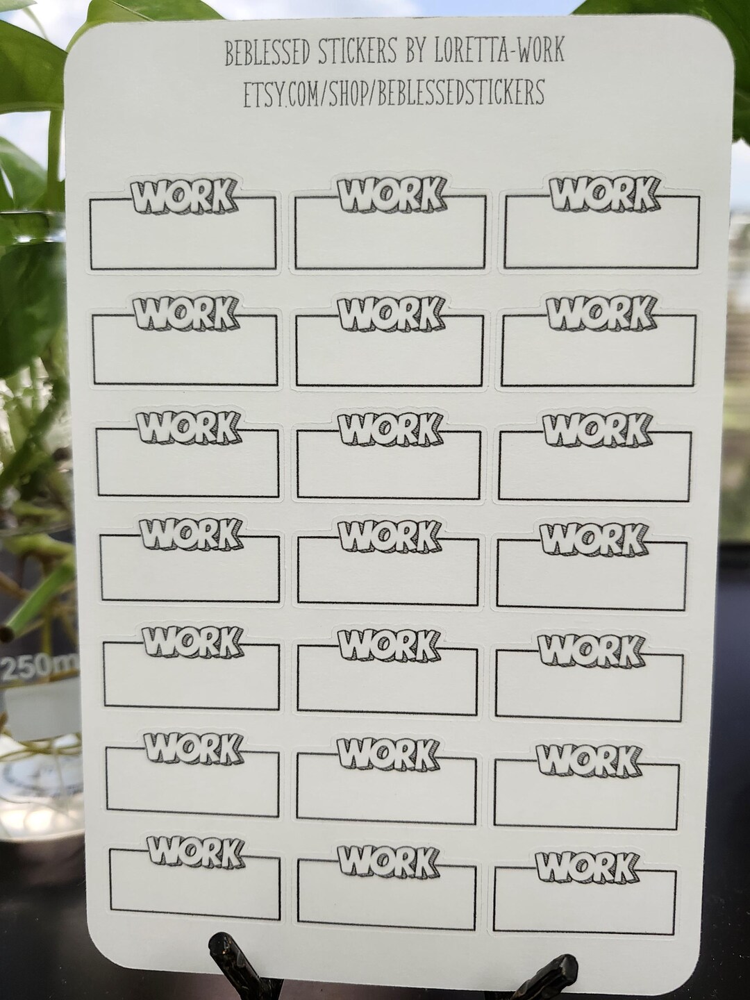 Work Planner Stickers: 21 Matte White Stickers - Etsy