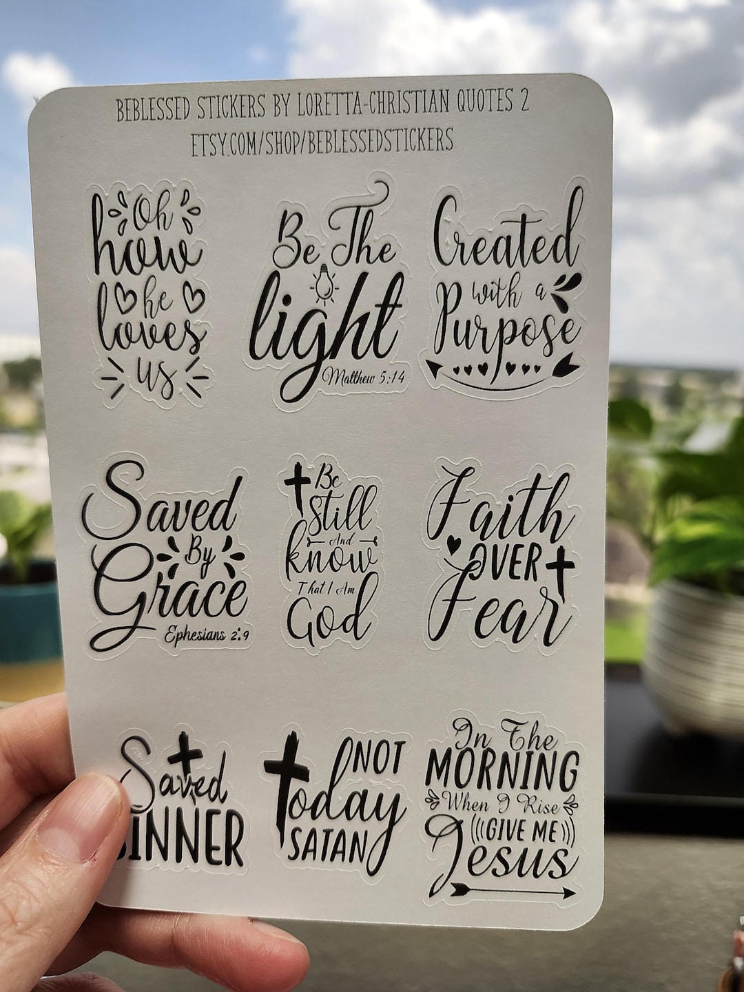 Christian Scripture Planner Stickers: Encouraging Quotes, Sunday ...