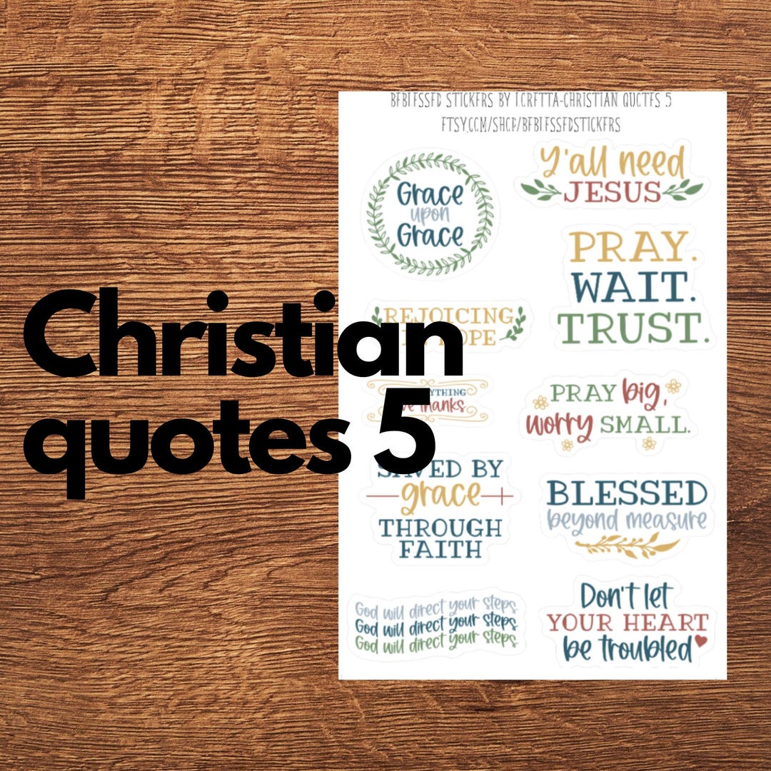 Christian Scripture Quotes Stickers Planner Stickers Sunday Stickers ...