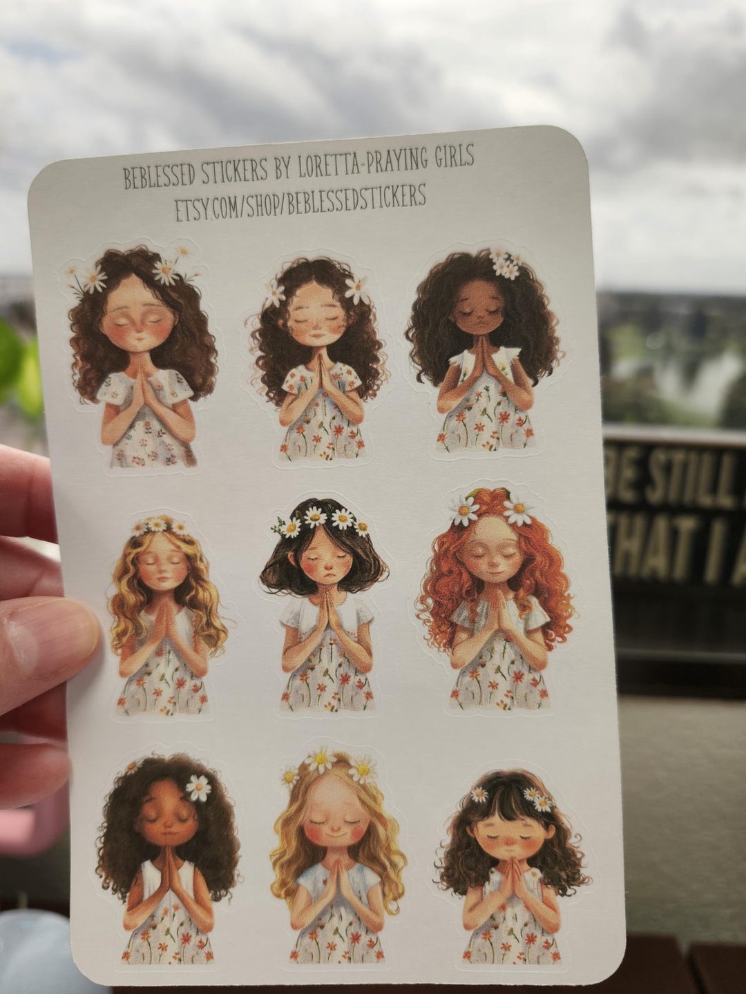 Praying Girls Sticker Sheet: Christian Scripture Planner Decals - Etsy