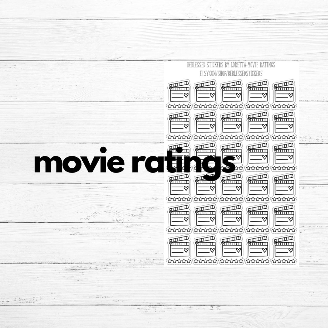 Movie Rating Icon Sticker Movies Stickers Rate the Movies Sticker 5 ...