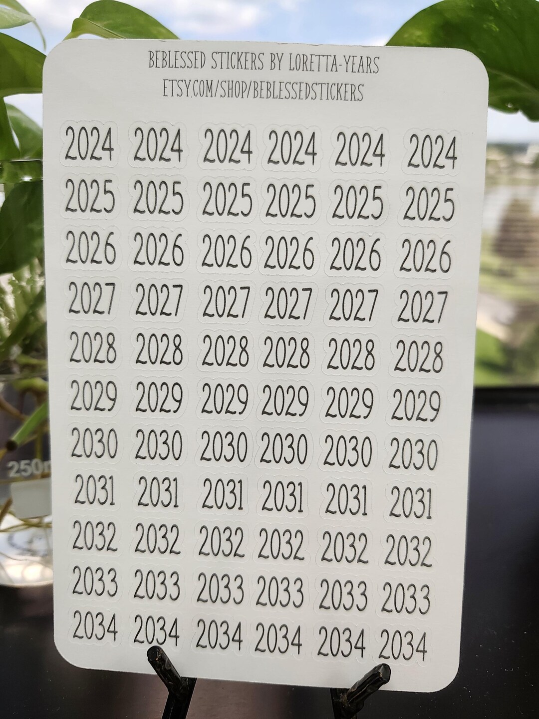 2024-2034 Year Stickers: Scrapbooking Planner Stickers - Etsy