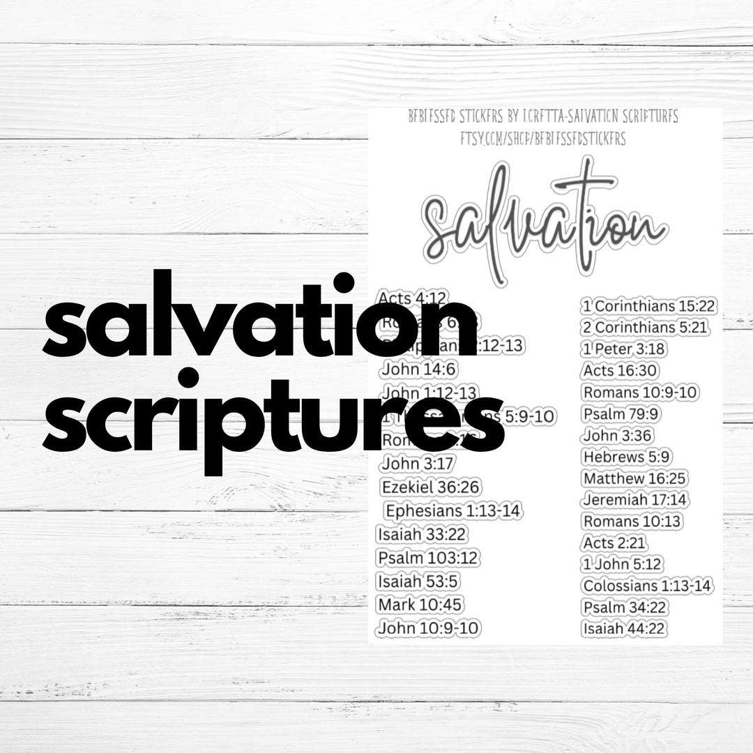 Salvation Bible Study Stickers Scripture Writing Planner Stickers Bible ...