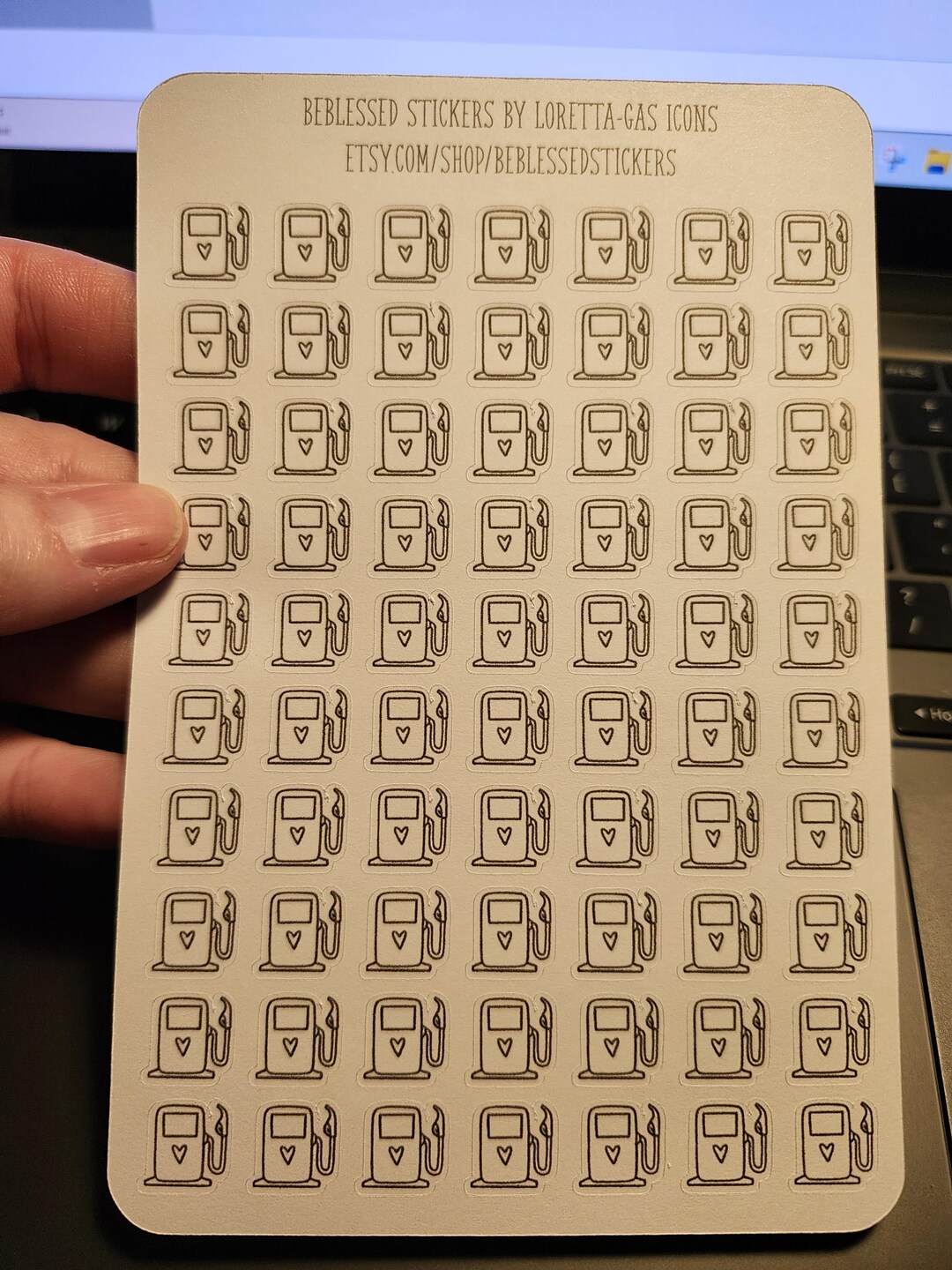 Gas Pump Icon Planner Stickers: Car Care Stickers - Etsy