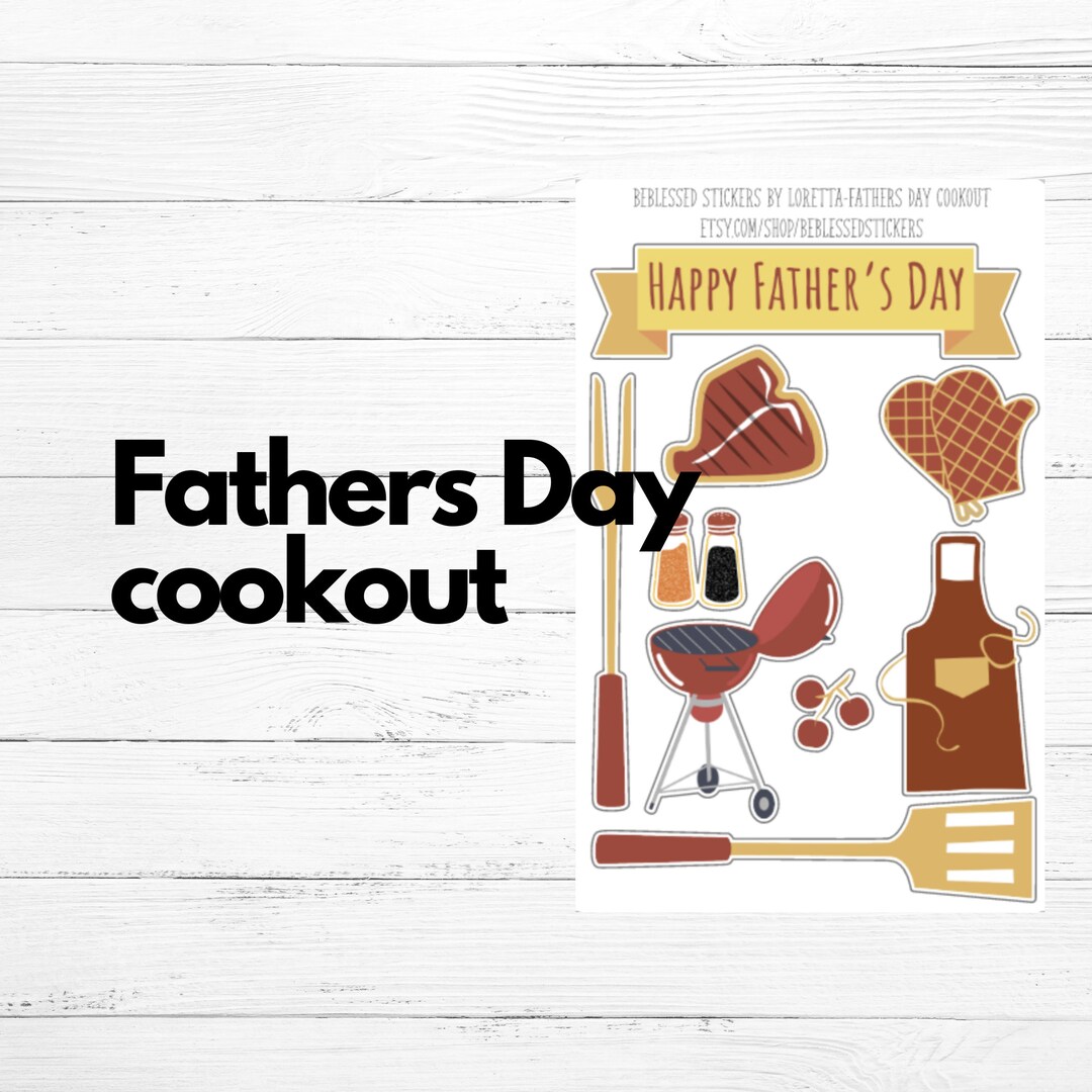 Father's Day Cookout Stickers: Dad BBQ Grill Theme - Etsy