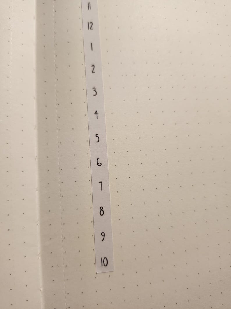 Hourly Time Vertical Stickers: Planner Schedule Stickers - Etsy