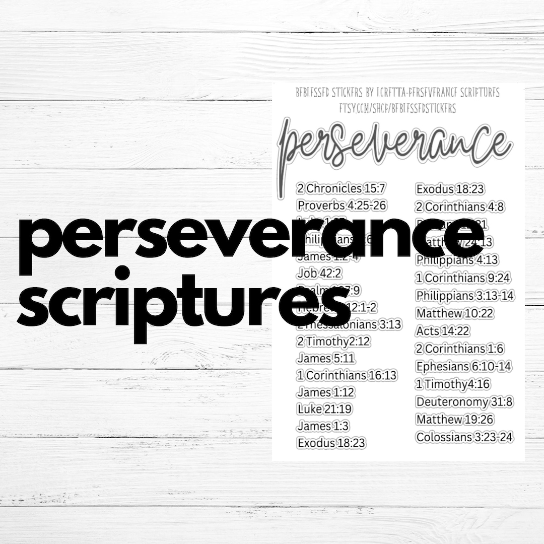 Perseverance Bible Study Stickers Scripture Writing Planner Stickers ...
