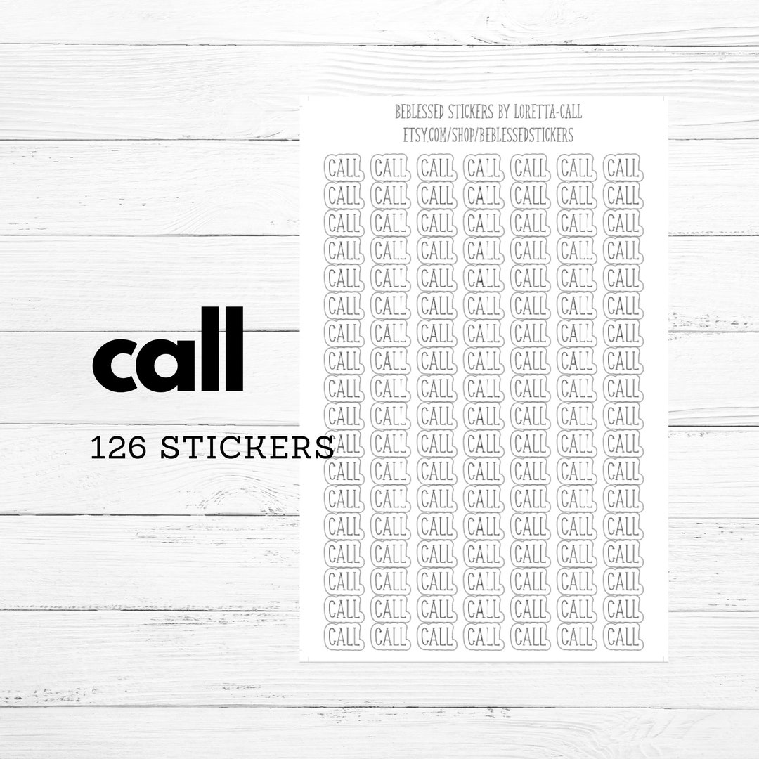 Phone Call Planner Sticker Call Sticker Word Sticker Telephone ...