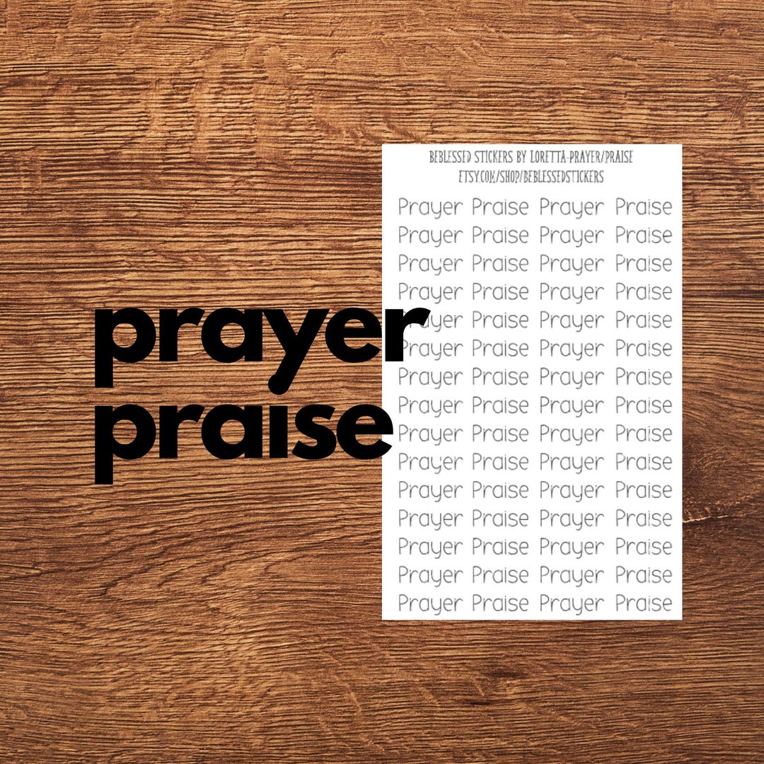 Prayer Praise Stickers Prayer Stickers Praise Stickers Bible Study ...