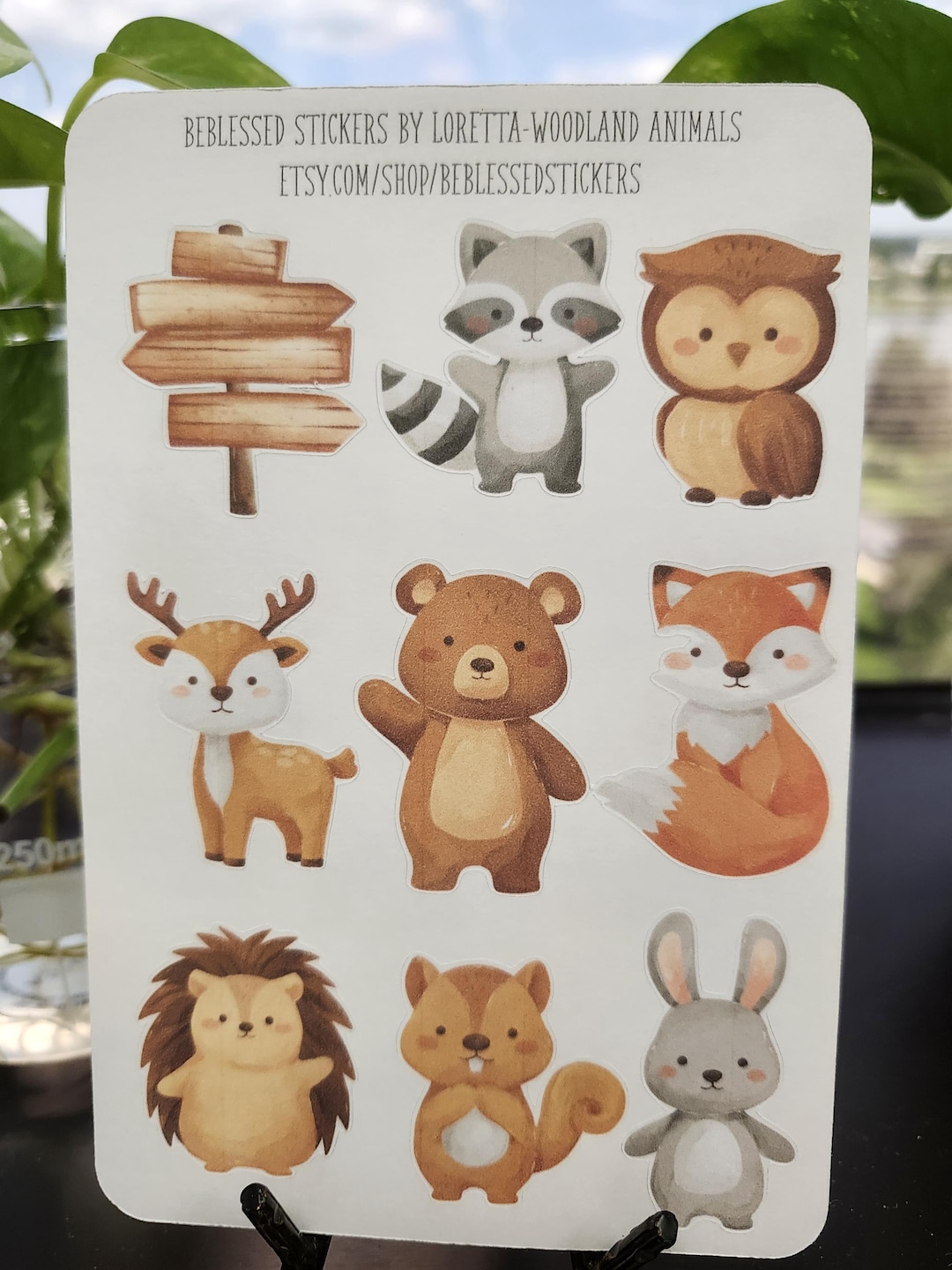 Woodland Animal Stickers: Forest Critters, Scrapbooking Stickers - Etsy