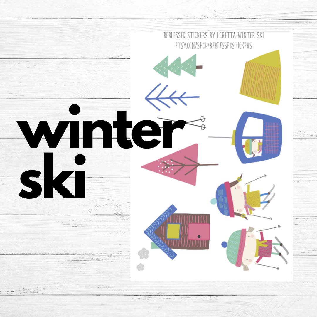 Sky Stickers Winter Sky Stickers Cold Weather Stickers Ski Slope ...