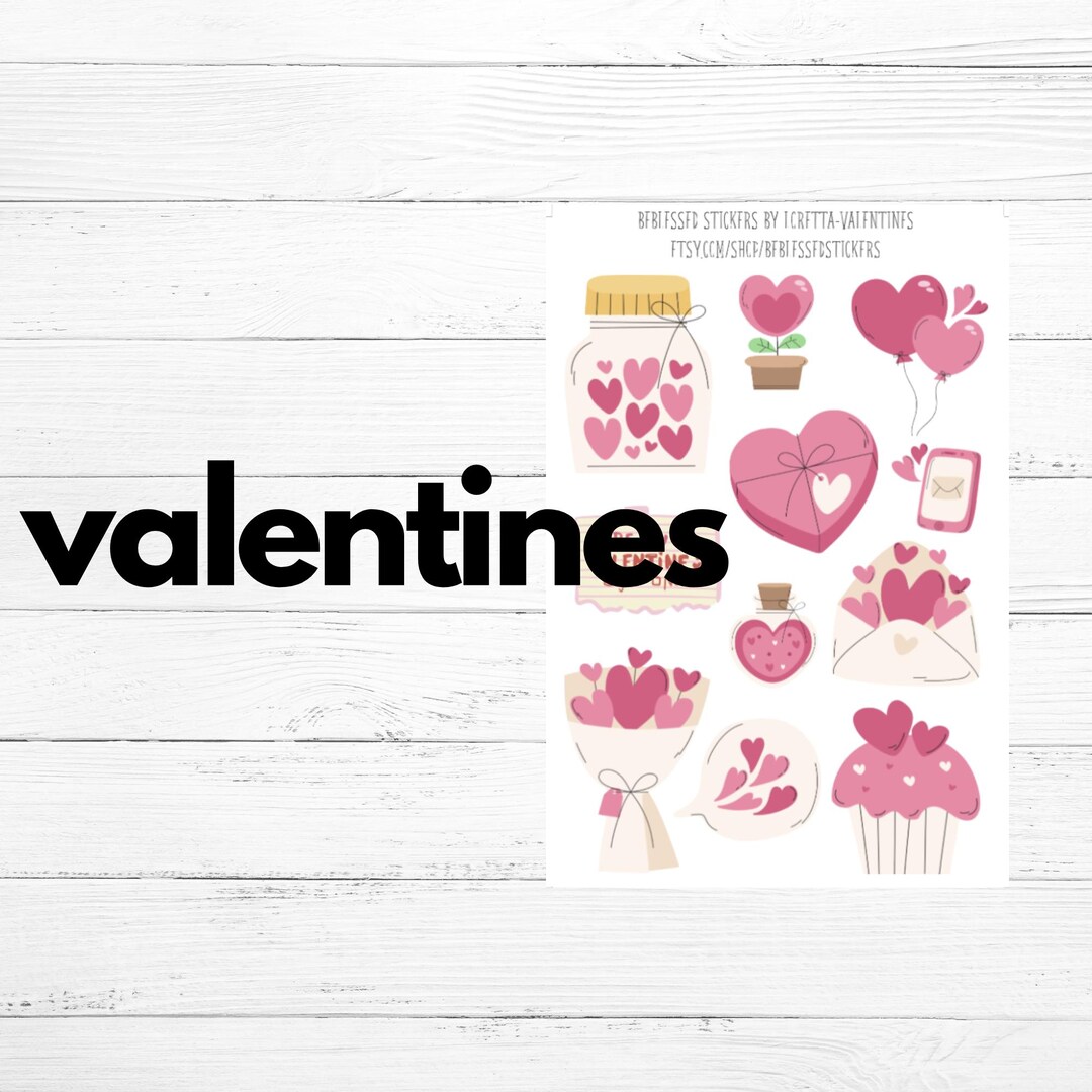 Valentine's Day Stickers Love Stickers February Stickers February 14 ...