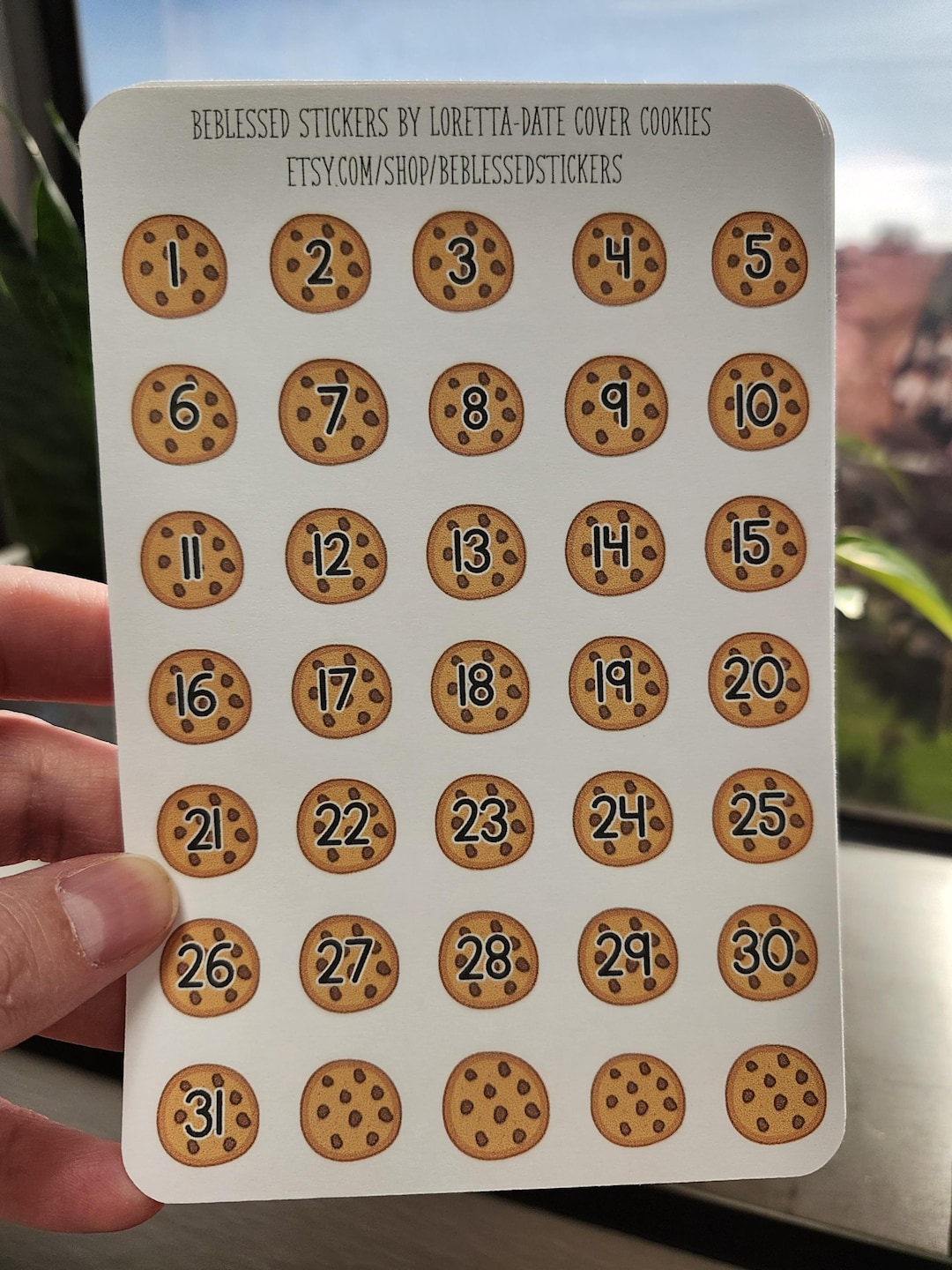 Chocolate Chip Cookie Date Cover Stickers, Planner Stickers - Etsy