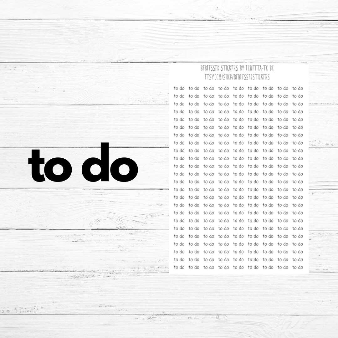 To Do Stickers Tasking Stickers Chore Stickers Task Stickers Beblessed ...