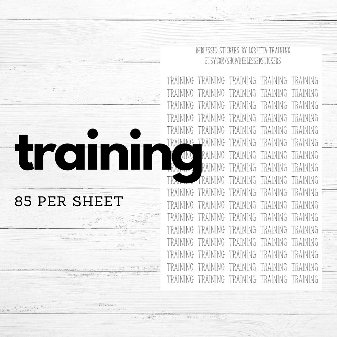 Training Planner Sticker Orientation Sticker Training Word Sticker ...