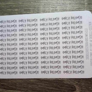 Early Release Stickers, School, Planner Stickers, Planner, Planning, HP ...