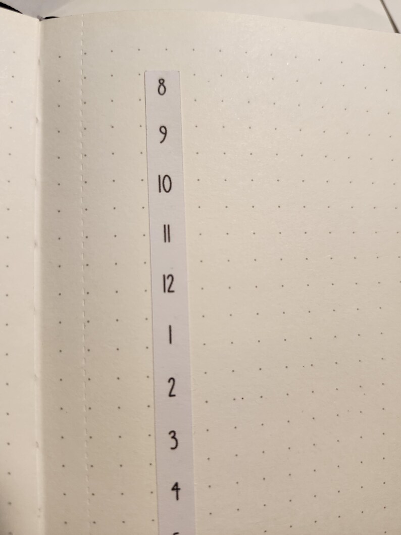 Hourly Time Vertical Stickers: Planner Schedule Stickers - Etsy
