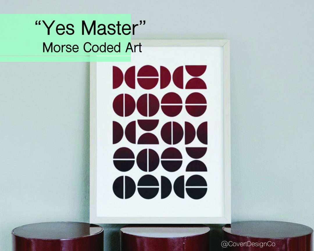 Yes Master Kinky Art Print With A Sexy Secret Message Digital Download ...