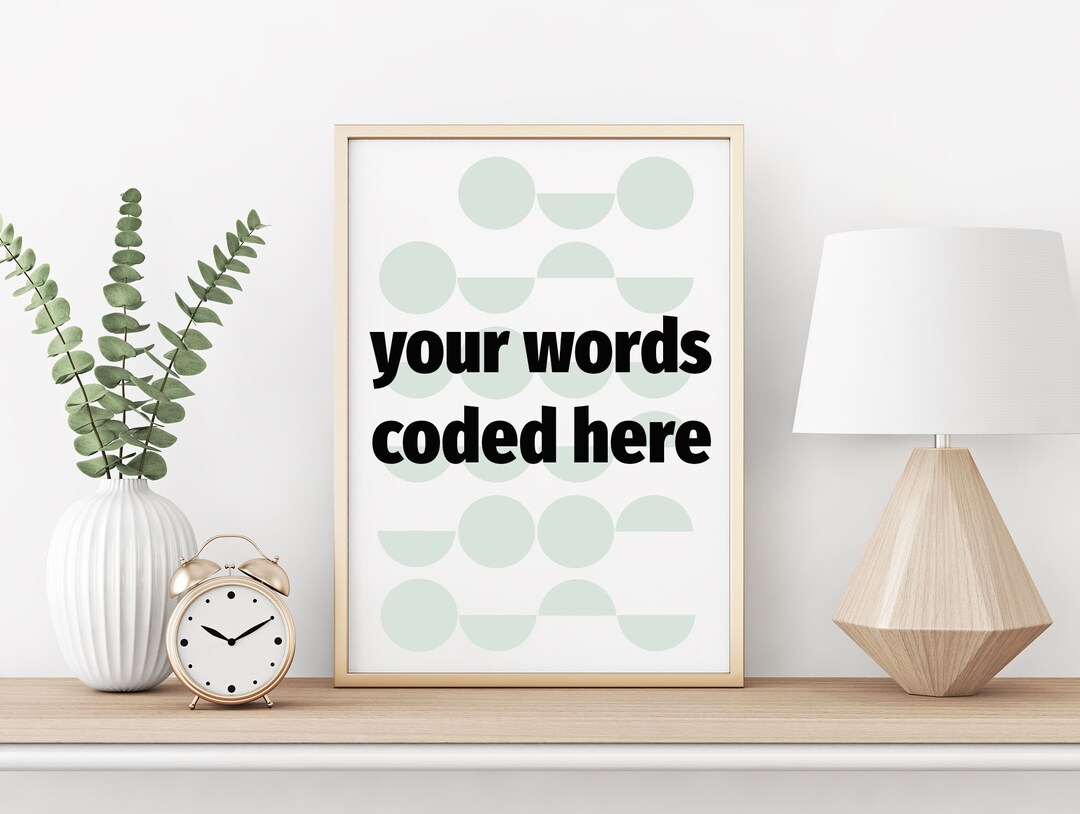 CUSTOM Morse Code Art Print - Etsy