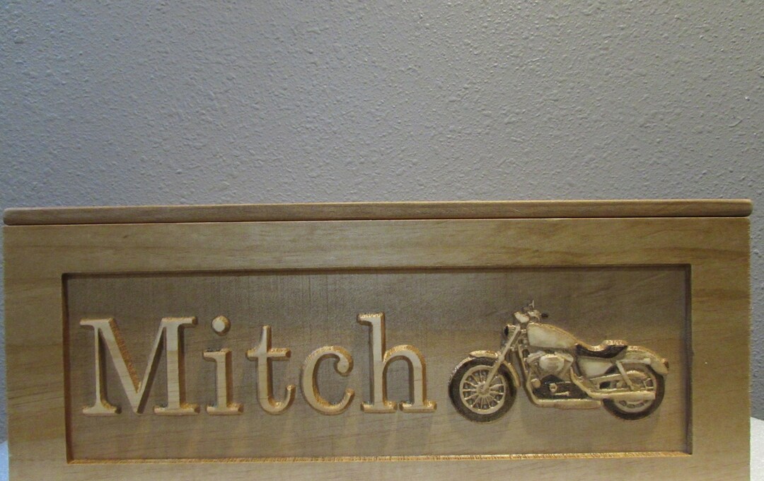 Carved Treasure Box Custom Motorcycle Toy Box Personalized - Etsy
