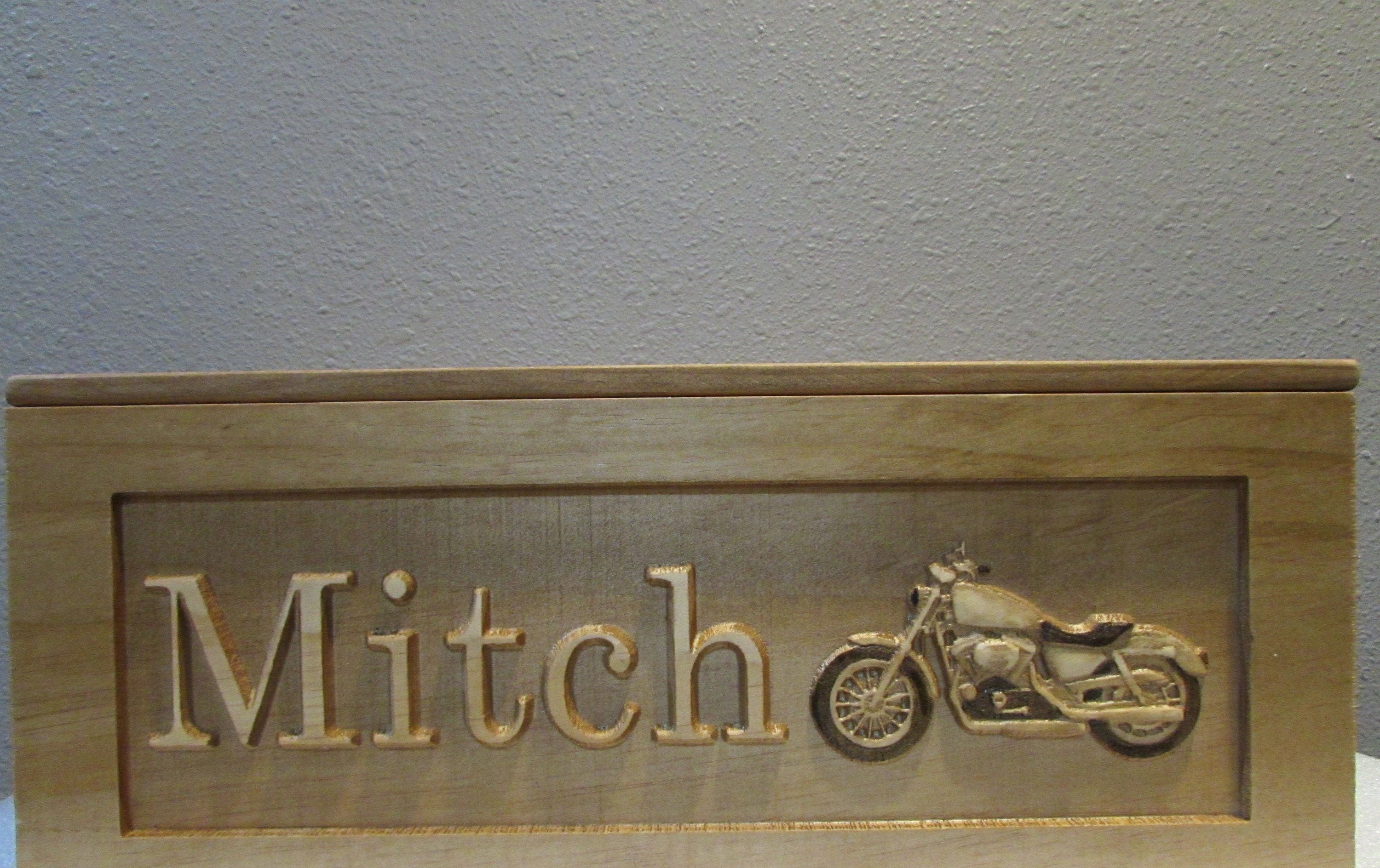 Carved Treasure Box Custom Motorcycle Toy Box Personalized | Etsy