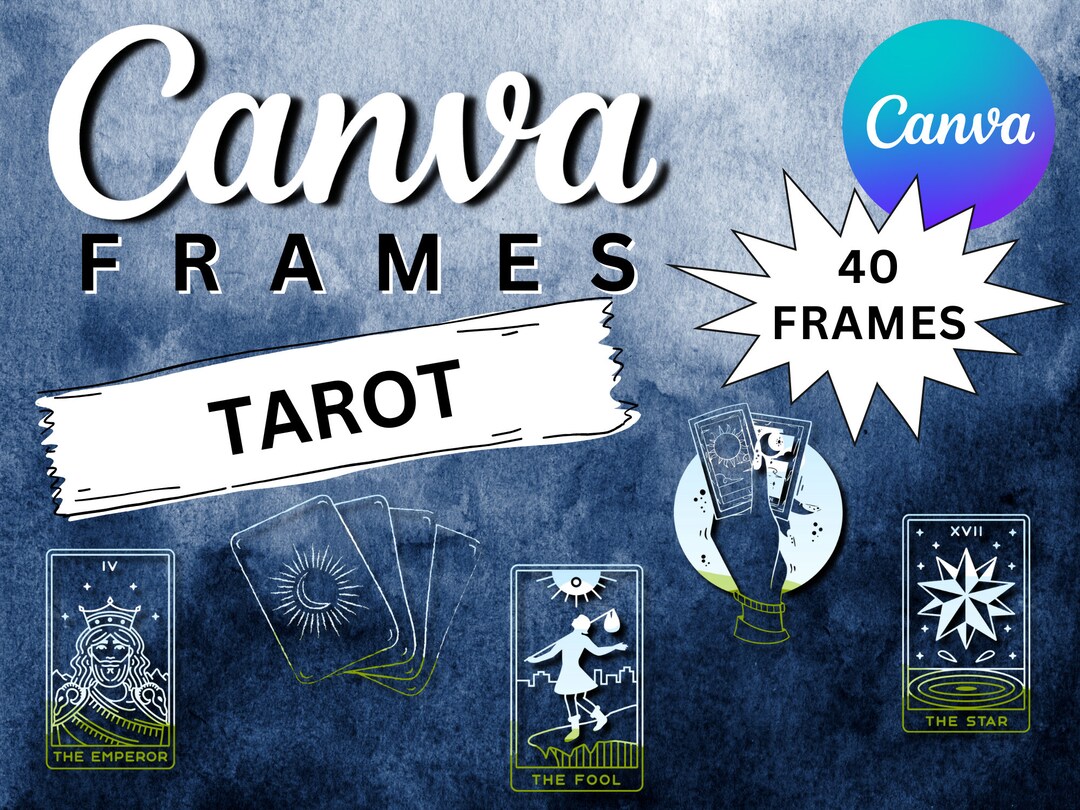 TAROT CANVA FRAMES Fully Editable Psychic Esp Clairvoyant - Etsy