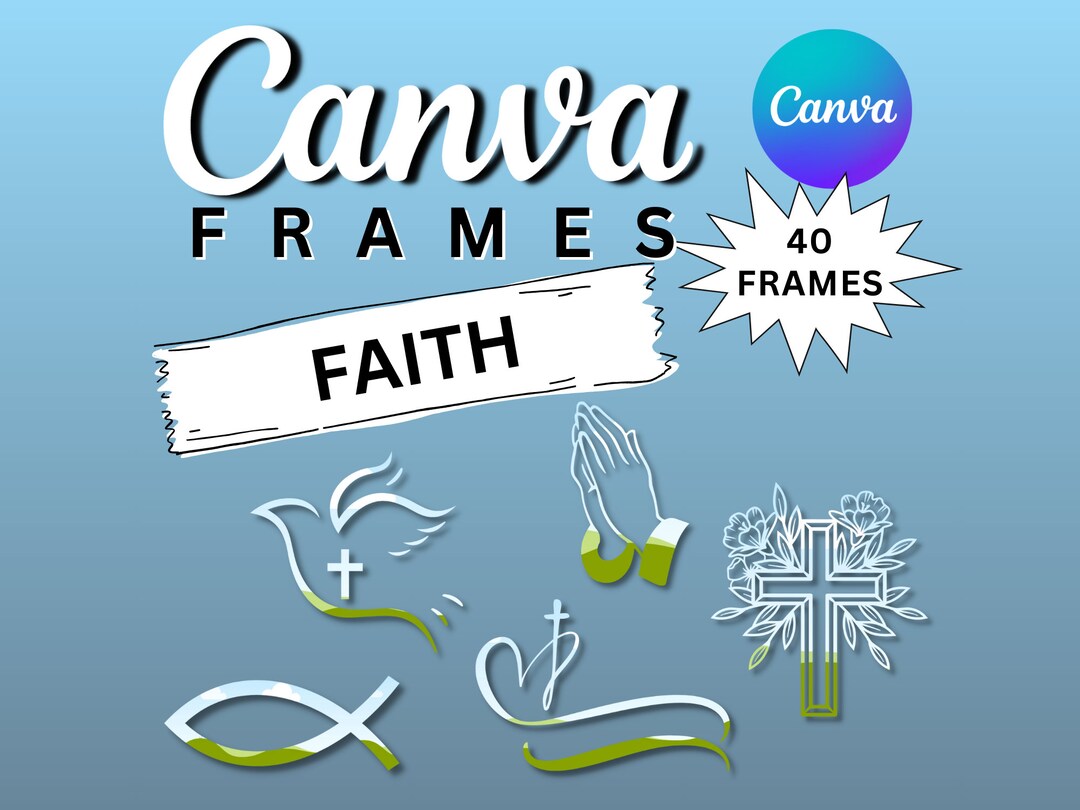 Faith Canva Frames: Church Templates - Etsy