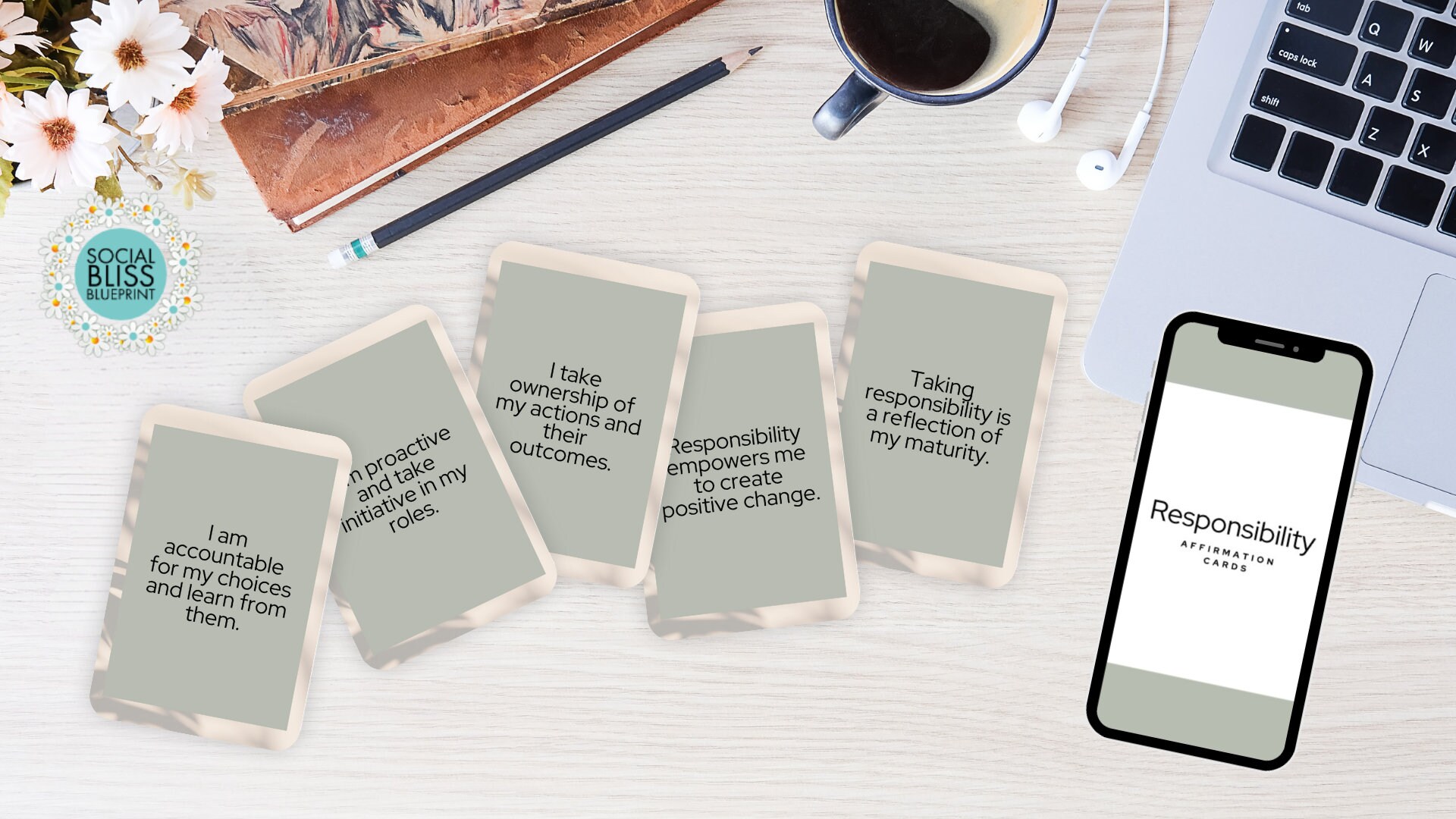 Responsibility Affirmation Cards: Positive Mindset, Self-care (instant ...