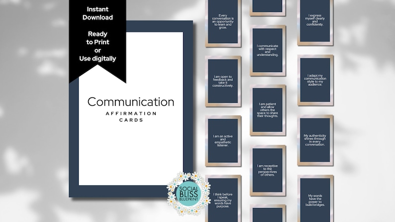 Communication Affirmation Cards | Positive, Mindset, Confidence ...