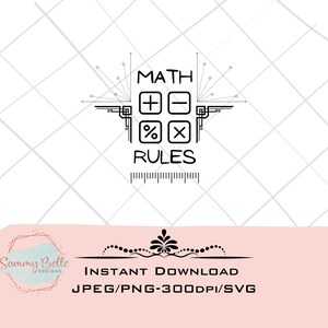 Teacher SVG File Back to School PNG Back 2 School Clipart Math Teacher ...