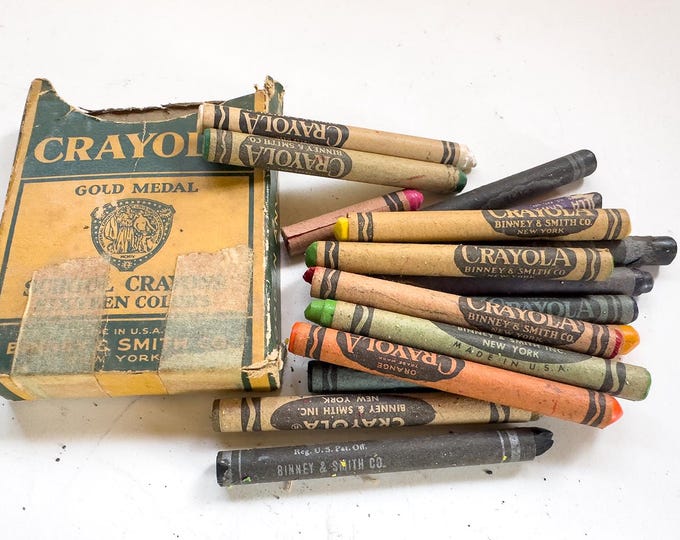 Vintage Crayola Crayons Gold Medal No. 16 School Crayons Binney & Smith ...