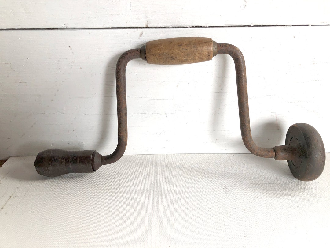 Vintage Hand Crank Drill: 1940s Woodworking Tool, Man Cave Decor - Etsy