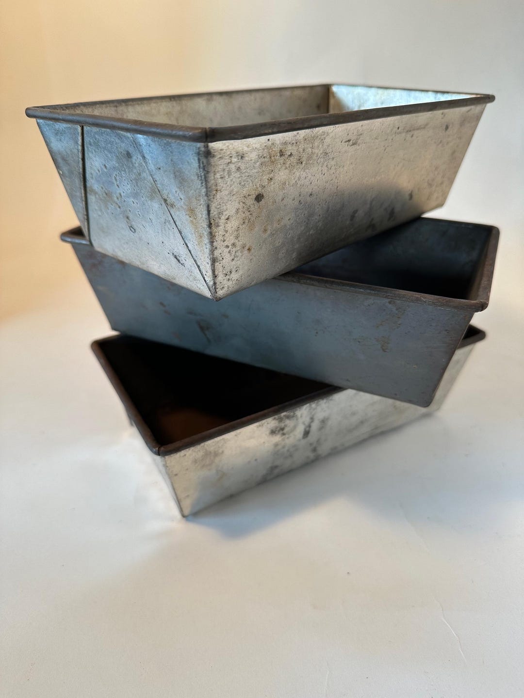 Vintage Ekcoloy Silver Beauty Bread Loaf Metal Baking Pan Envelope Ends ...